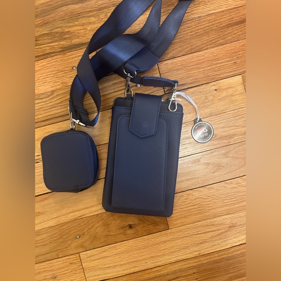 Bags | Nwt Save The Girls Stg Touch Screen Purse In Navy | Poshmark